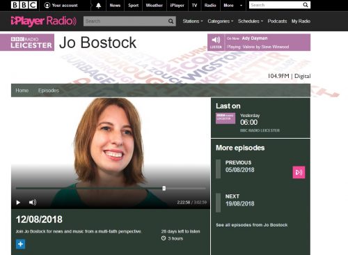 Jo Bostock - BBC Radio Leicester - Ahimsa Milk